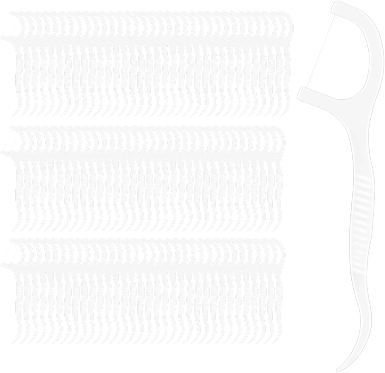 100 Count Dental Floss Picks, Easy Grip Handle Floss Picks for Teeth ...
