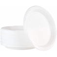 100 Count Disposable 10 Inch White Plastic Dinner Plates Extra Large ...