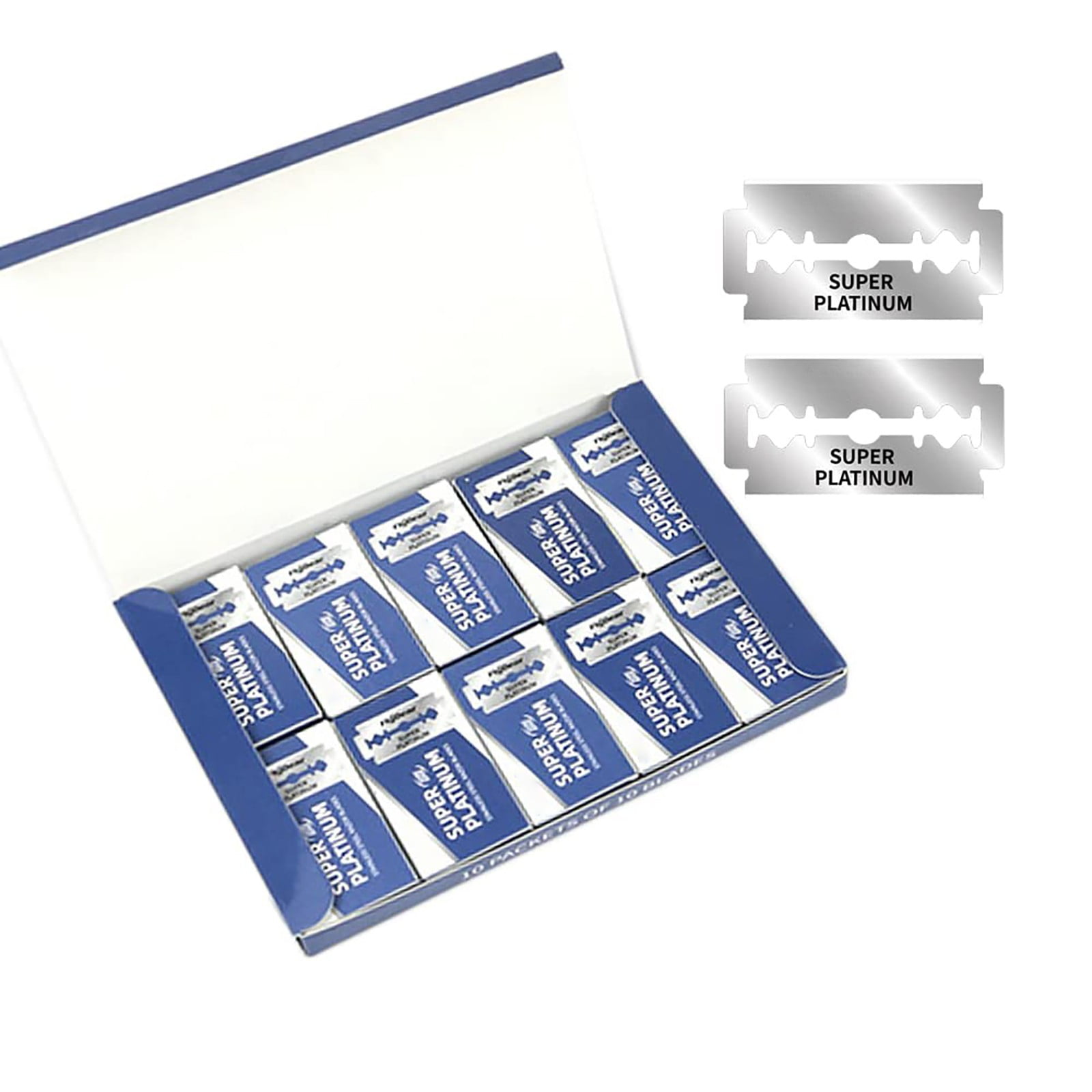 100 Count Double Edge Men's For Shaving Platinum Stainless Double ...