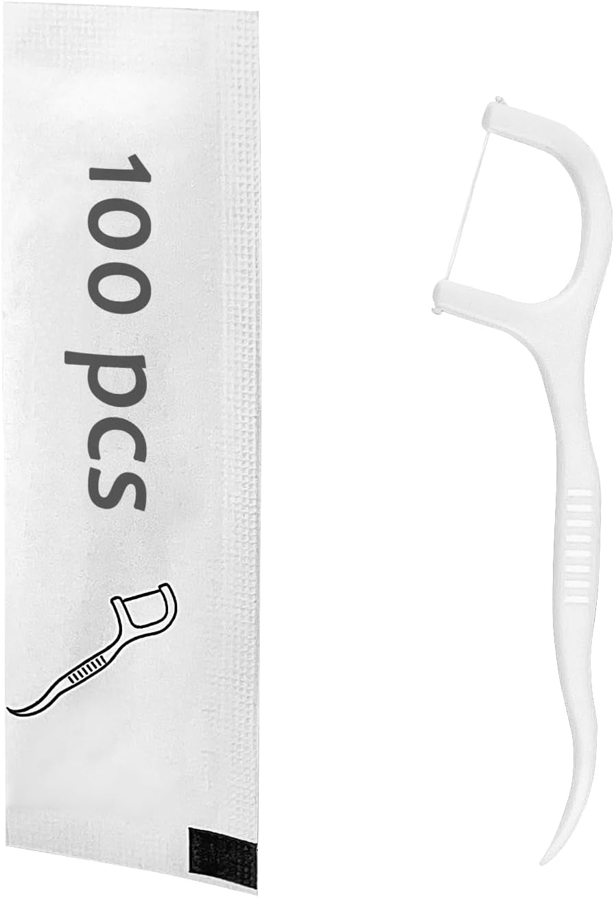 100 Count Individually Wrapped Floss Picks – Travel Size Toiletries ...