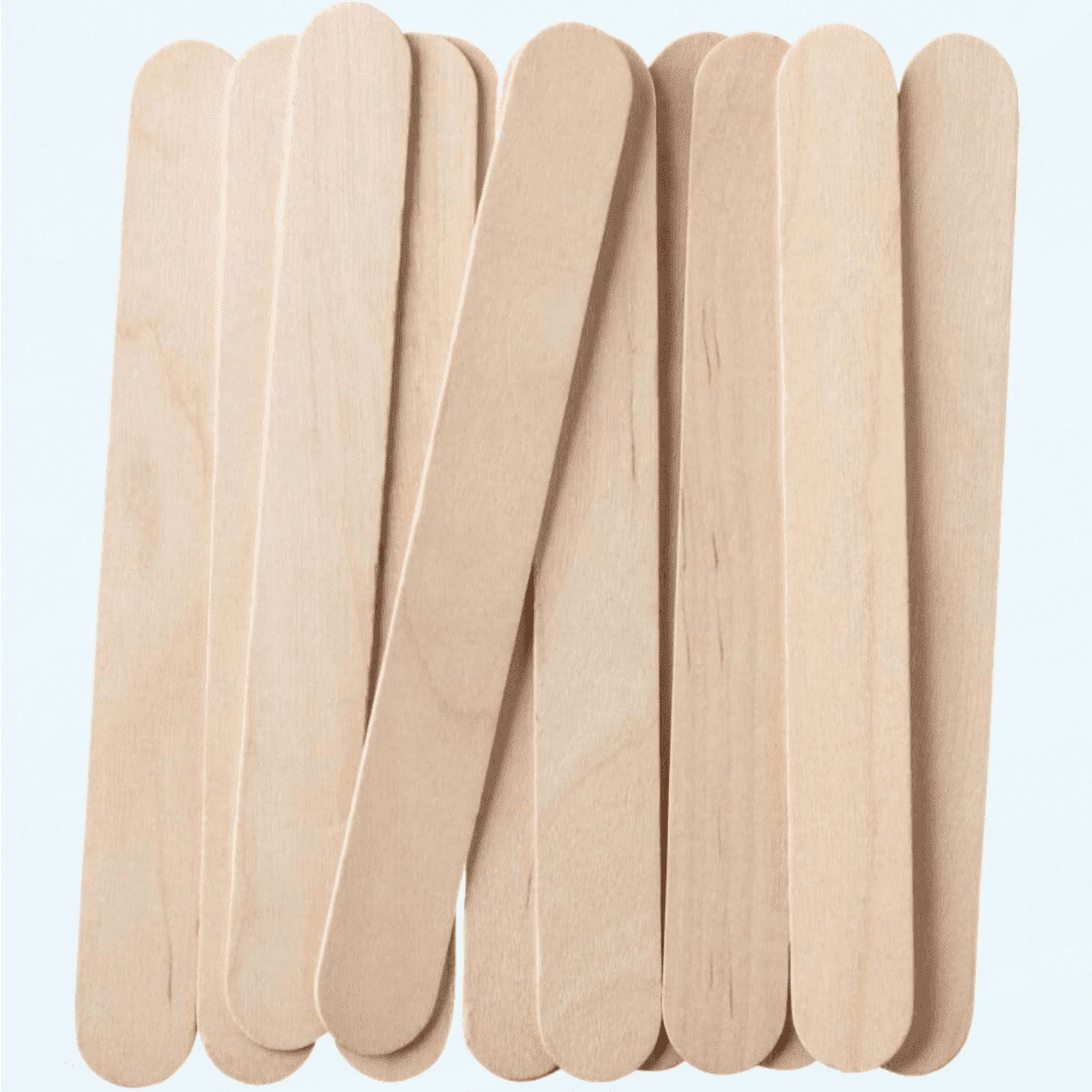 100 Count Jumbo 6 Inch Wooden Multi-Purpose Popsicle Sticks,Craft, ICES ...