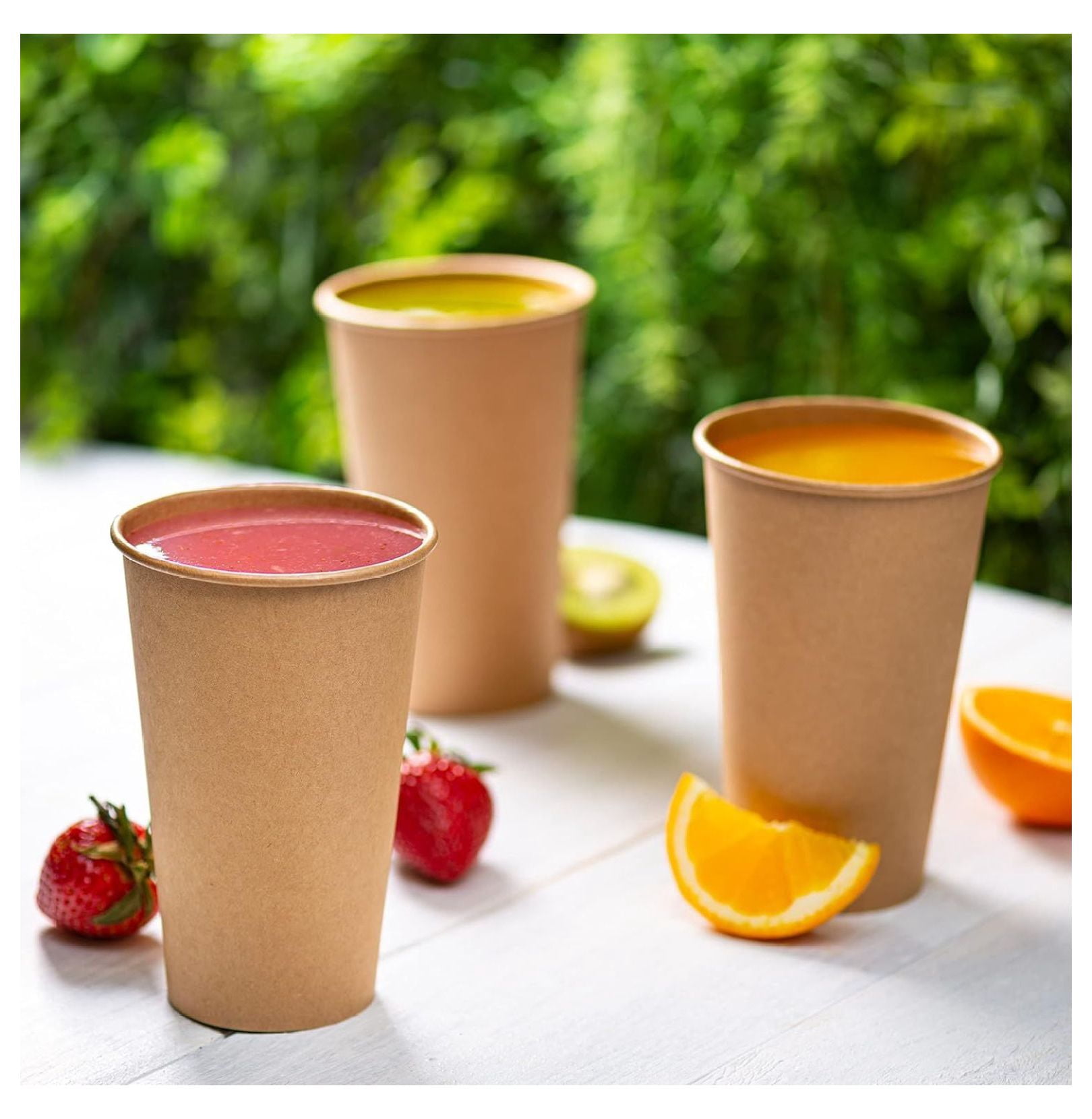 100 Count Kraft Disposable Paper Cups, Hot Coffee Cups Brown and good ...