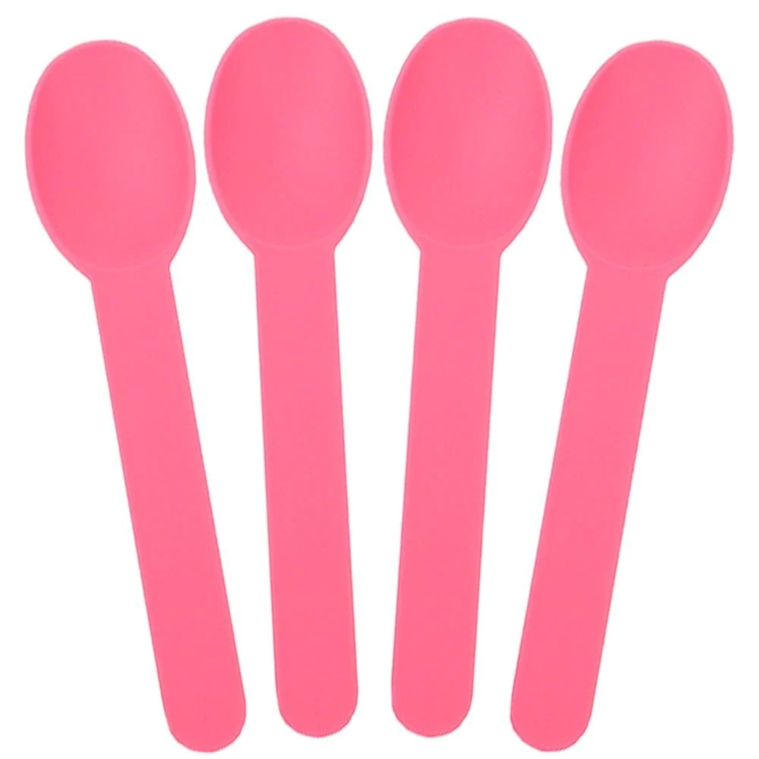 [100 Count] Light Pink Heavy Duty Plastic Spoons, Colorful and Reusable ...