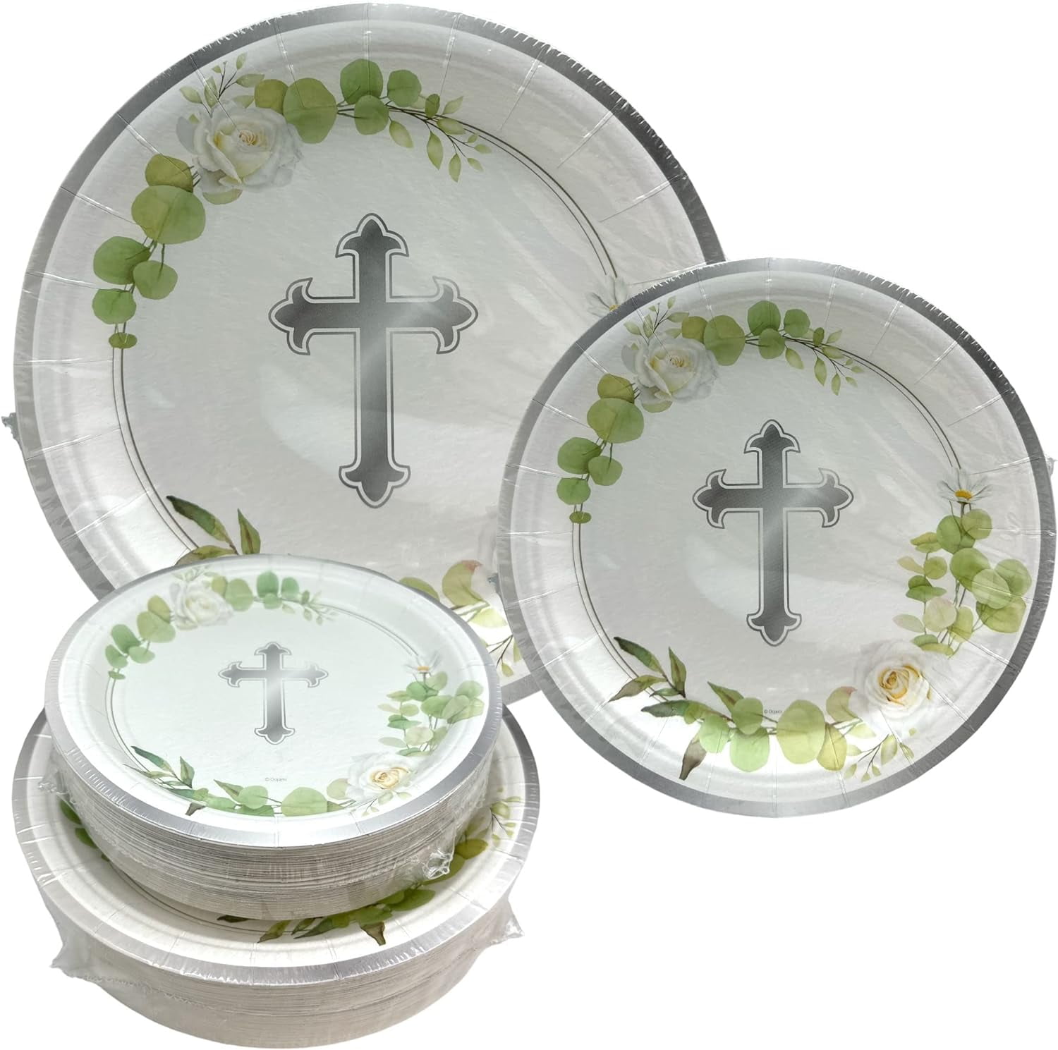 100 Count Paper Plates 50-9" Dinner Paper Plates, 50-7" Dessert Paper ...