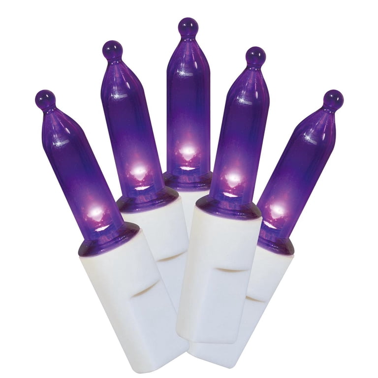Purple Wire With White Lights LED 2 Wire 1/2'' 120v Omnidirectional