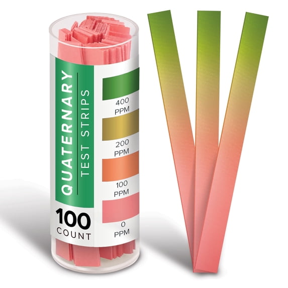 100 Count Quaternary Test Strips for Restaurant Supplies, Bulk Easy to ...