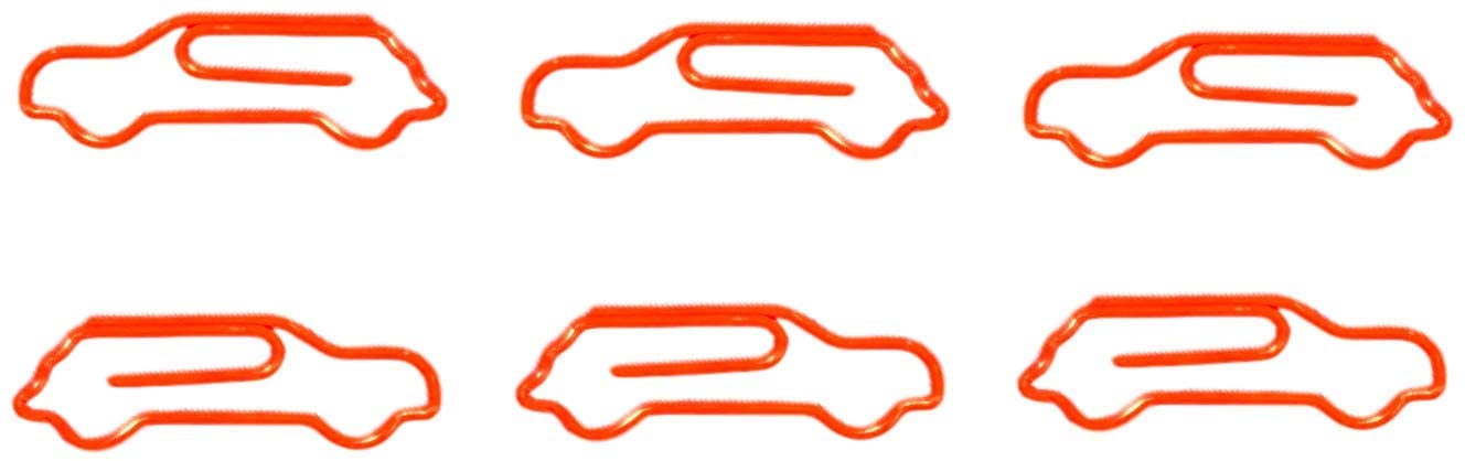 100 Count Red Car Shaped Paper Clips, Car Lover Cute Gifts, Office ...