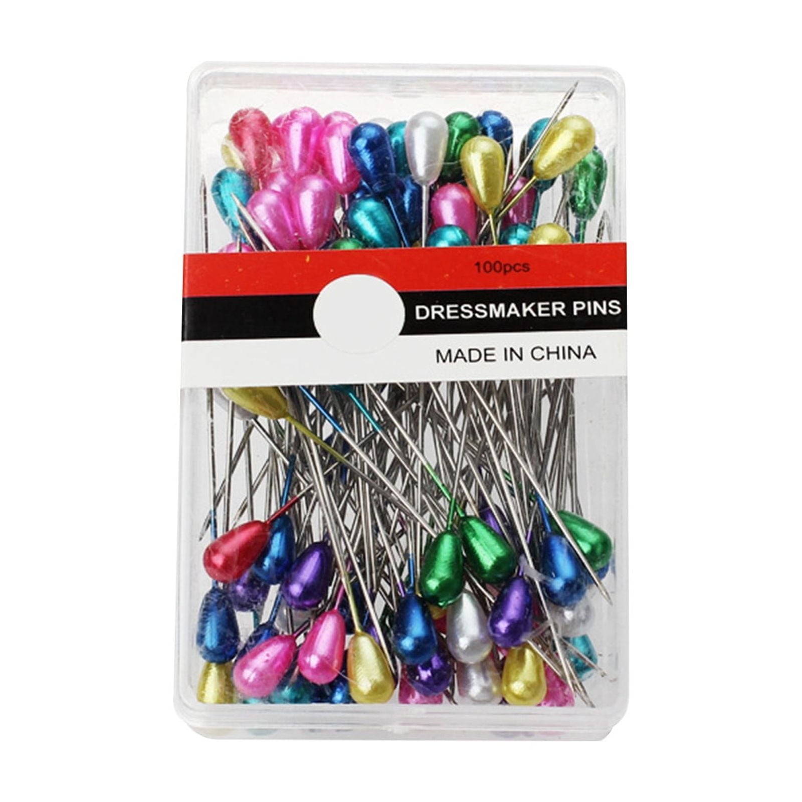 100 Count Sewing Pins, 2.13 Inch Long Straight Dressmaker Pins for ...