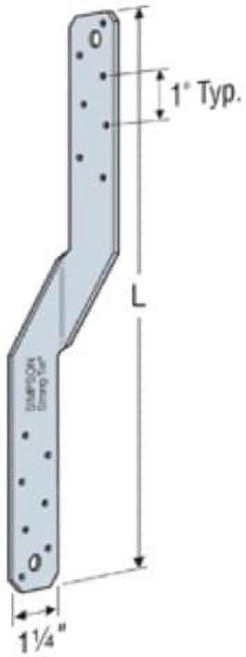 100 Count Simpson Strong-Tie MTS20 20-in Medium Twist Strap - Walmart.com
