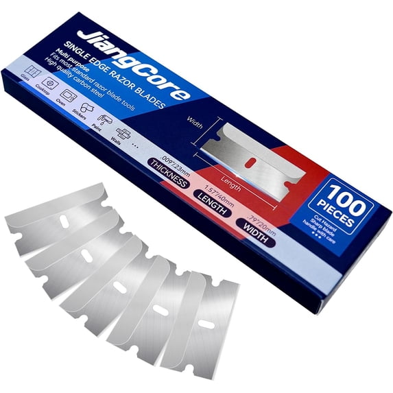 100 Count Single Razor Ed Blades – Premium SK5 Carbon Steel, Ultra ...