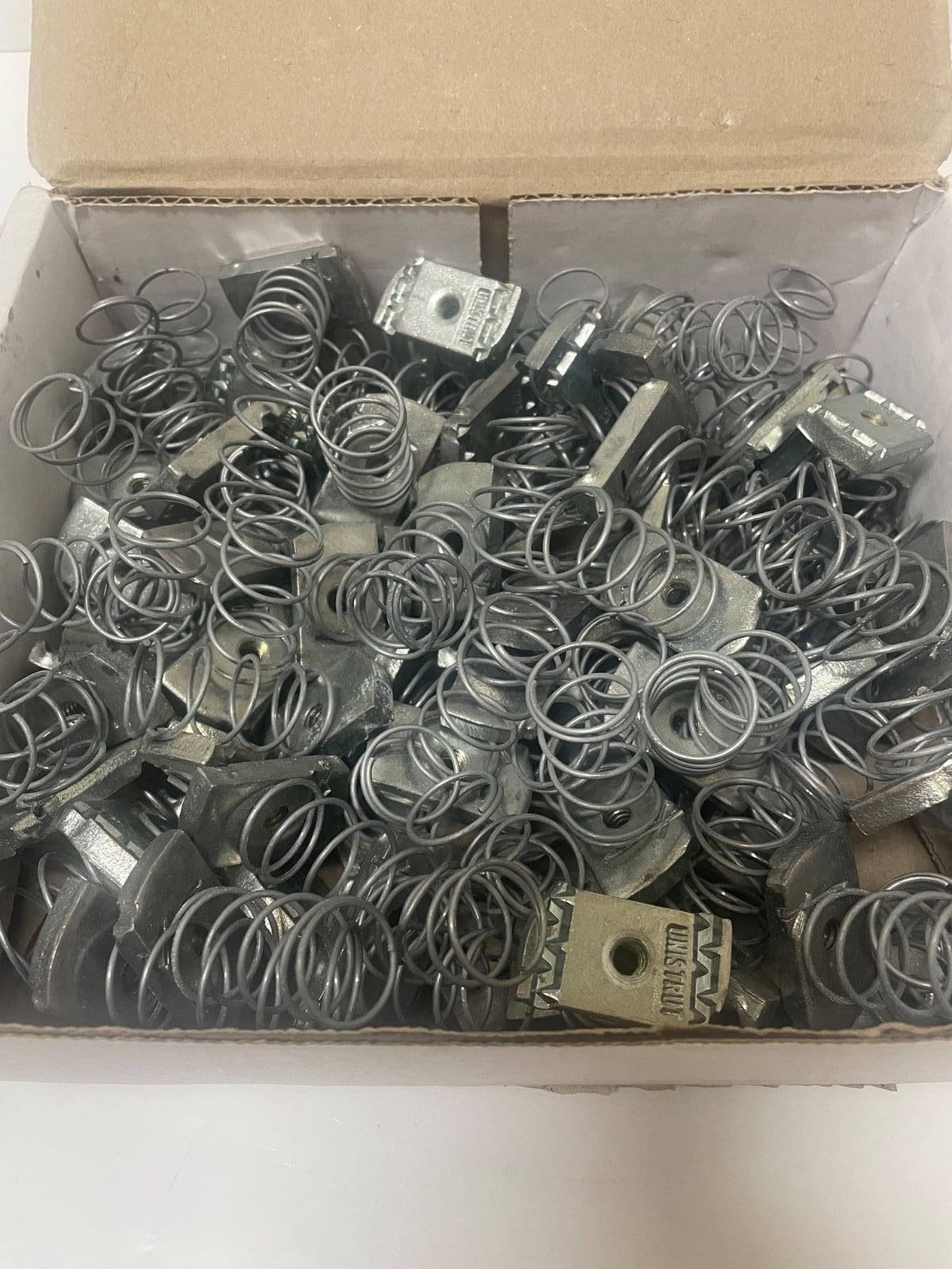 100 Count - Unistrut Strut Channel Nut w/ Spring 1/4"-20 Electro ...