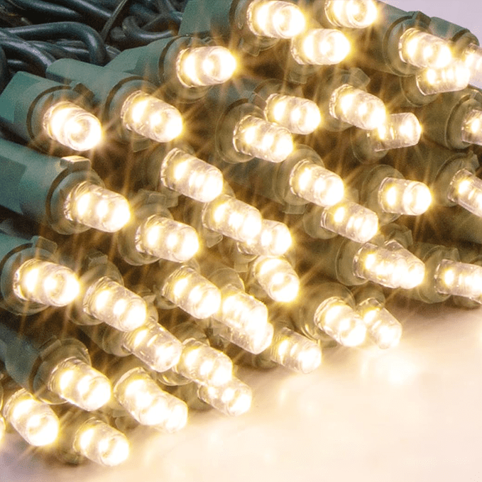 LAMPHOME, 100-Count Warm White LED String Lights, 21.6ft, Indoor ...