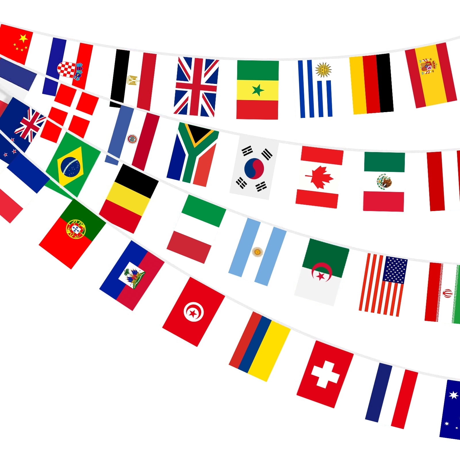 100 Countries String Flag, 98 ft International Flags Bunting Banner ...