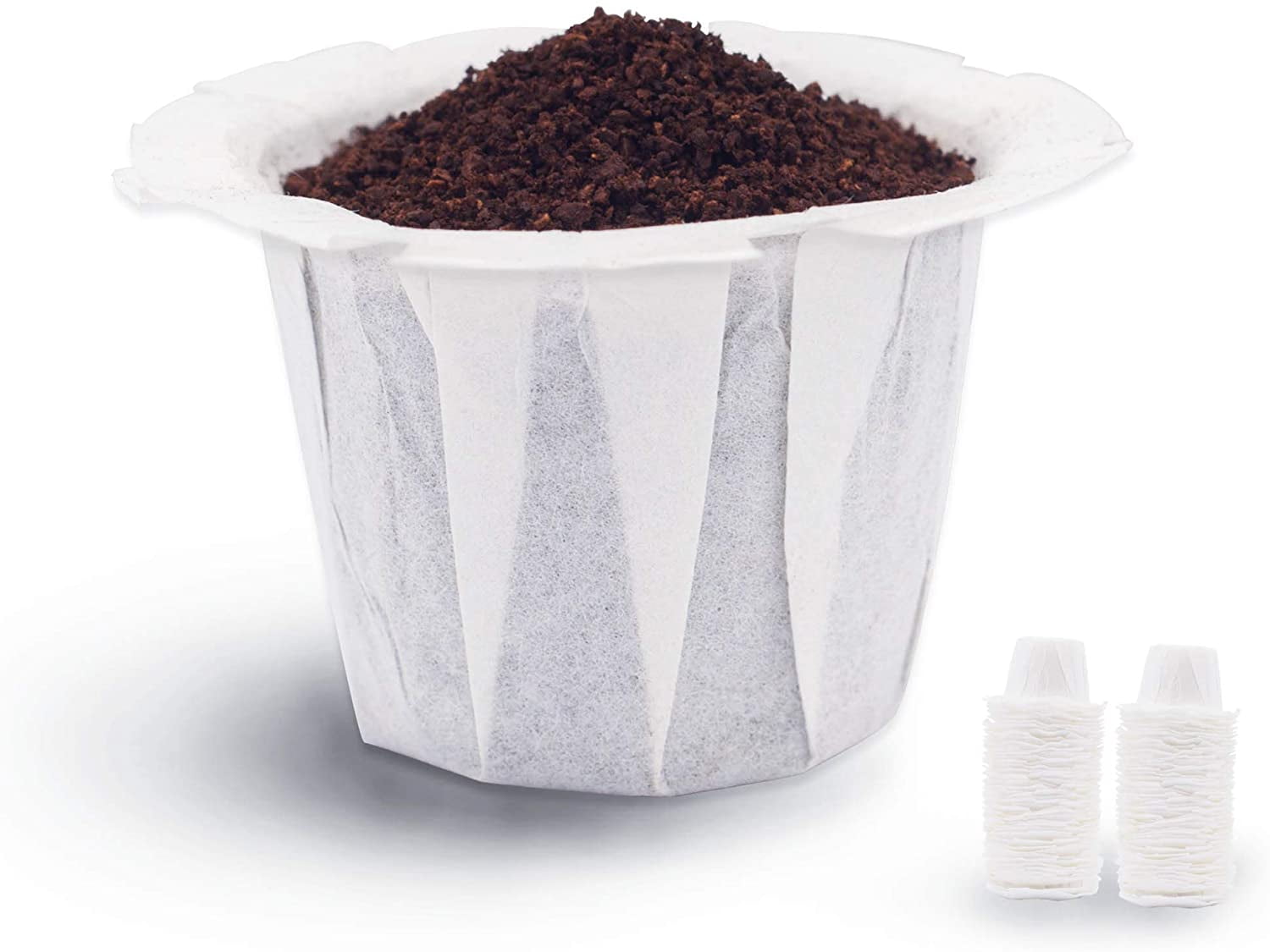100 Counts Coffee Filter Paper for Brewers Single Serve 1.0 and 2.0 ...