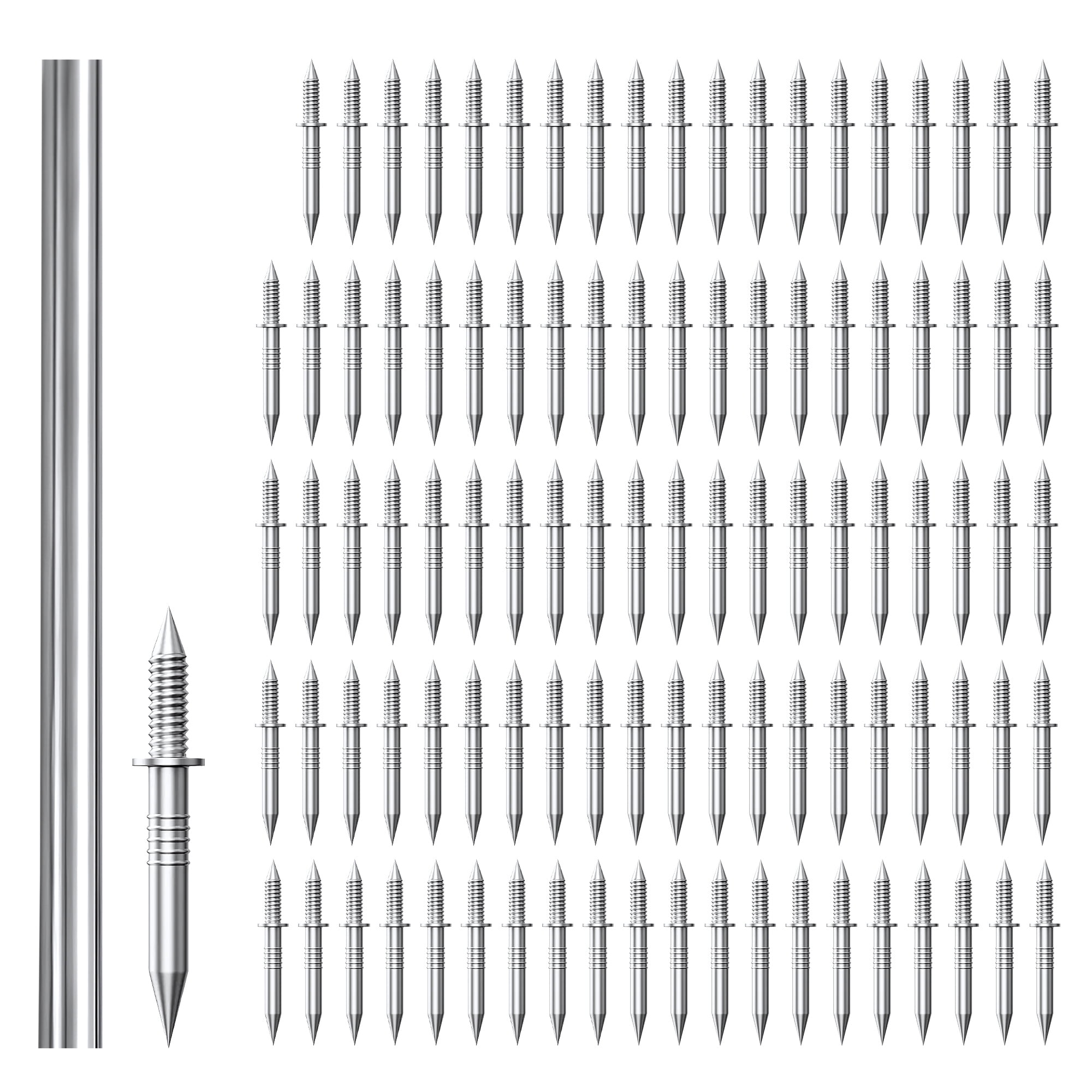 100 Counts Double-Headed Skirting Thread Seamless Nail Non Marking ...
