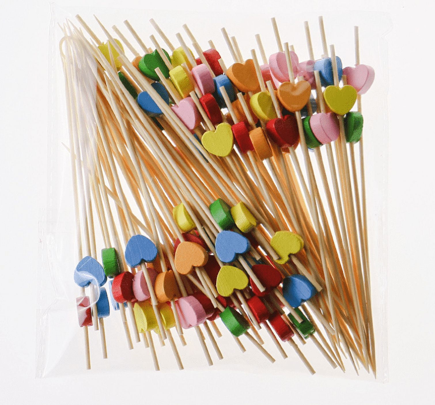 100 Counts Handmade 4.7" Cocktail Sticks Sandwich Fruit Toothpicks ...