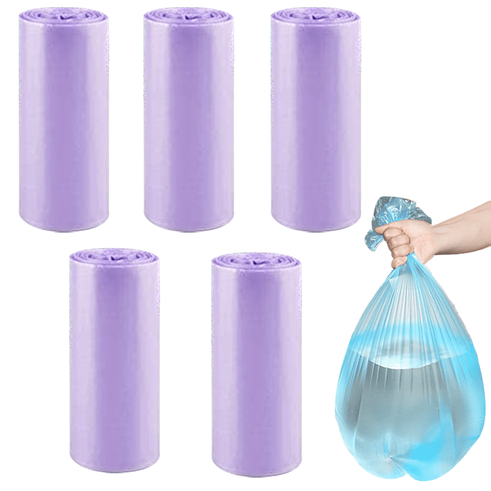 100 Counts Strong Trash Bags Garbage Bags, Bathroom Trash Can Bin ...