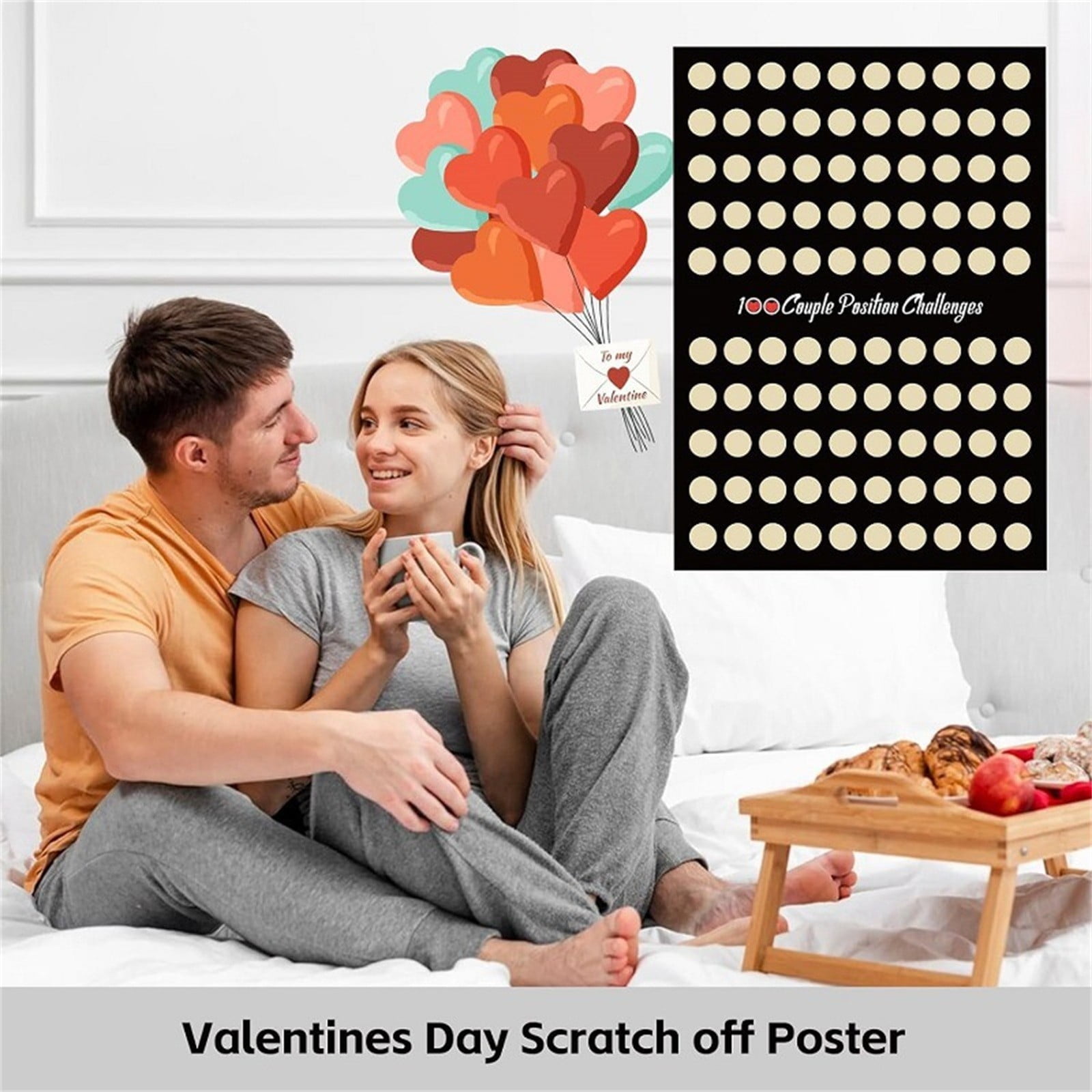 100 Couple Position Challenges Scratch-Off Poster For Date Night - To ...