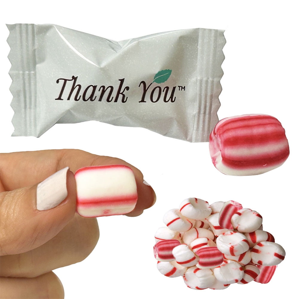 100 Ct Soft Peppermints Individually Wrapped Thank You Dinner Mints ...