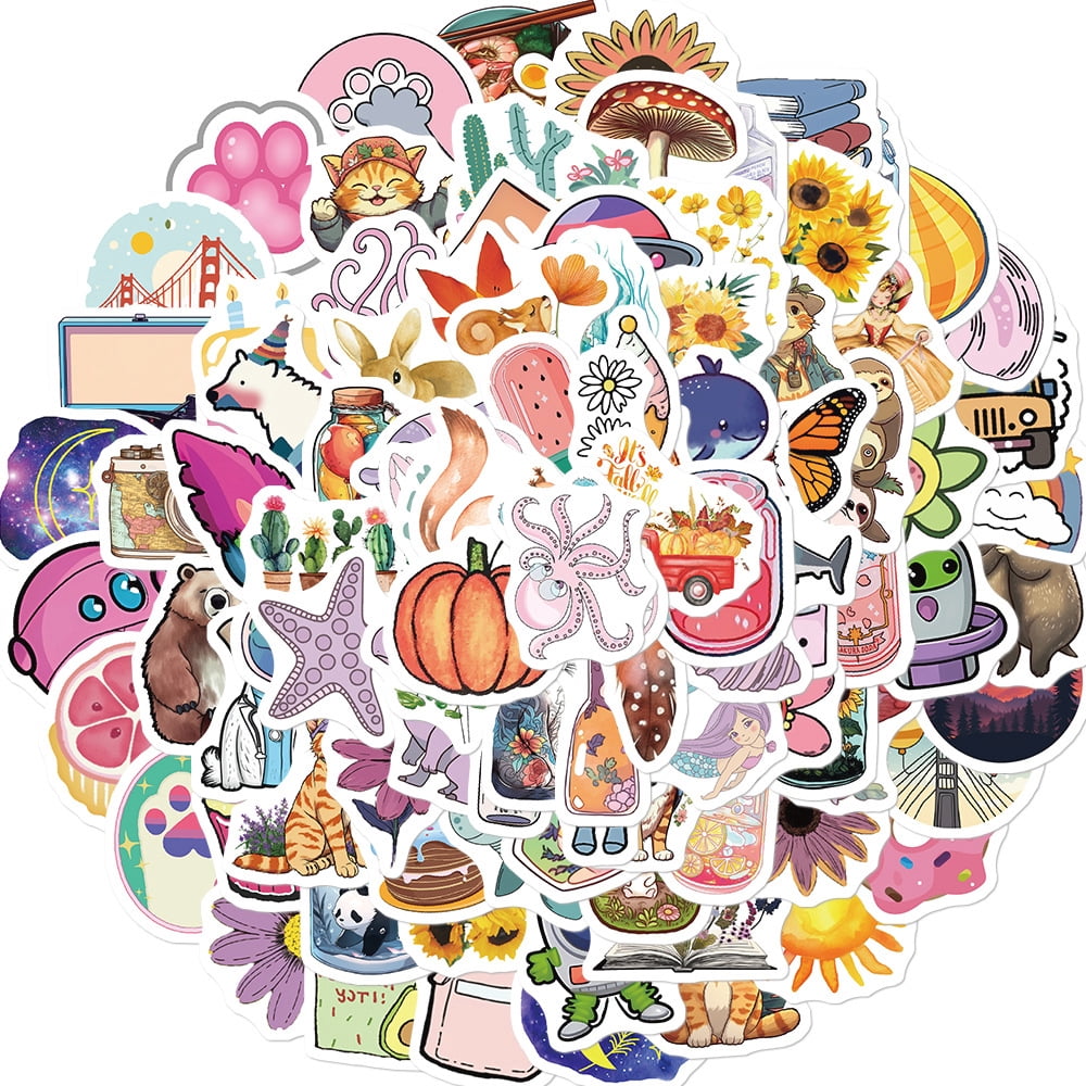 100 Cute Little Qing Fresh Air Stickers Decorative Guitar Notebook ...