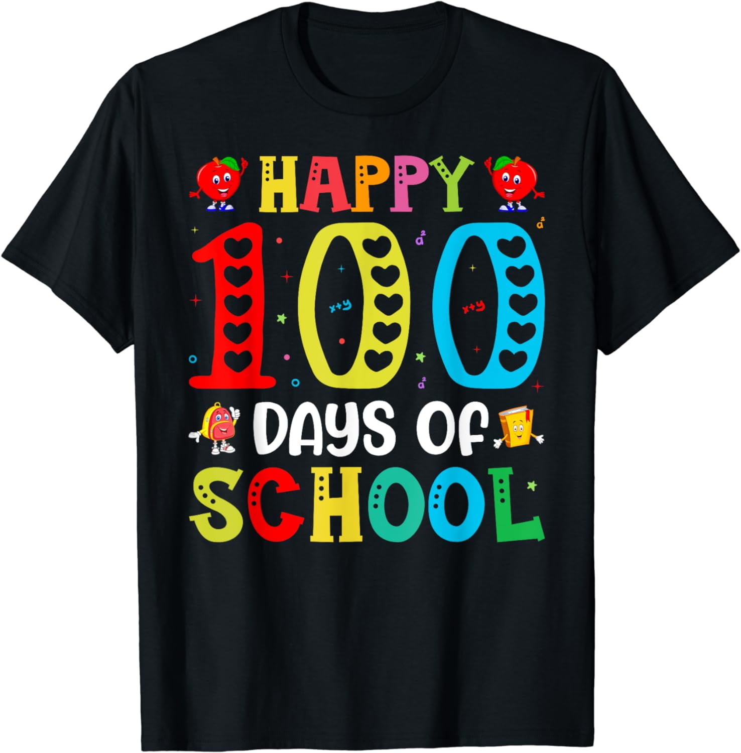 100 DAYS OF SCHOOL Teacher Student Men Women Kids 100th Day T-Shirt ...