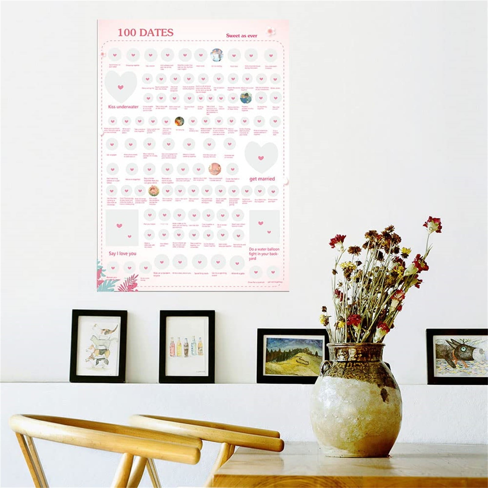 100 Dates Ideas Scratch Off Poster Engagement Gifts For Her Date Night ...