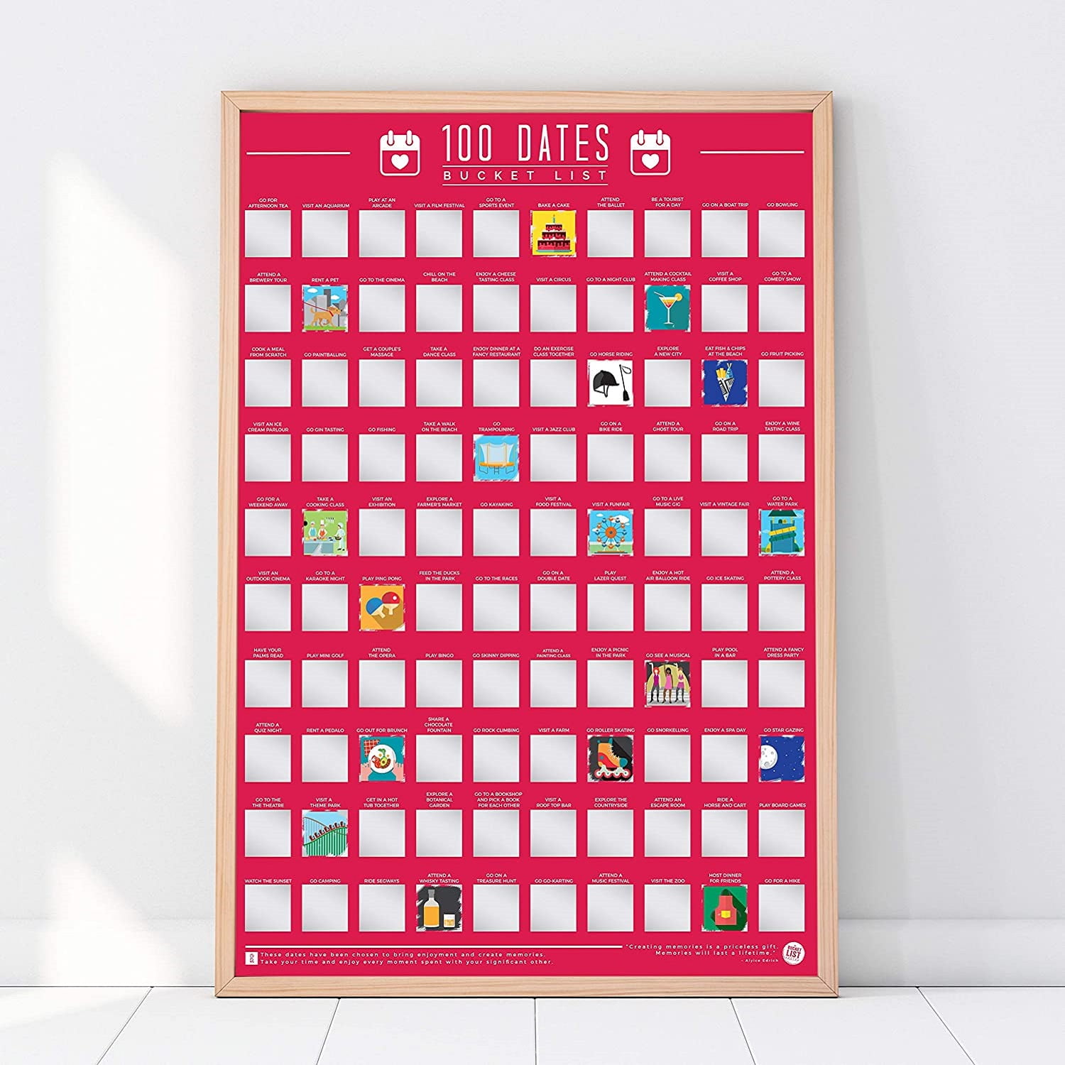 100 Dates Bucket List Scratch Poster - Walmart.com