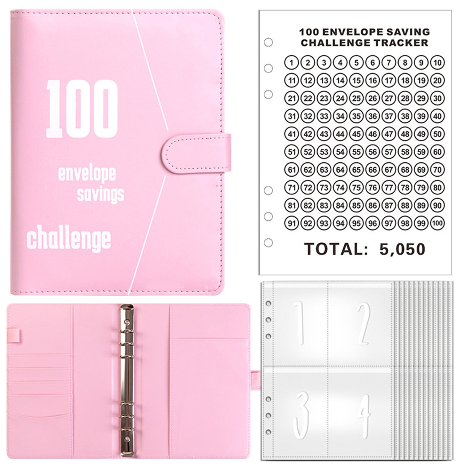 100 Day Challenge Cash Savings Binder | Envelope Savings Challenge ...