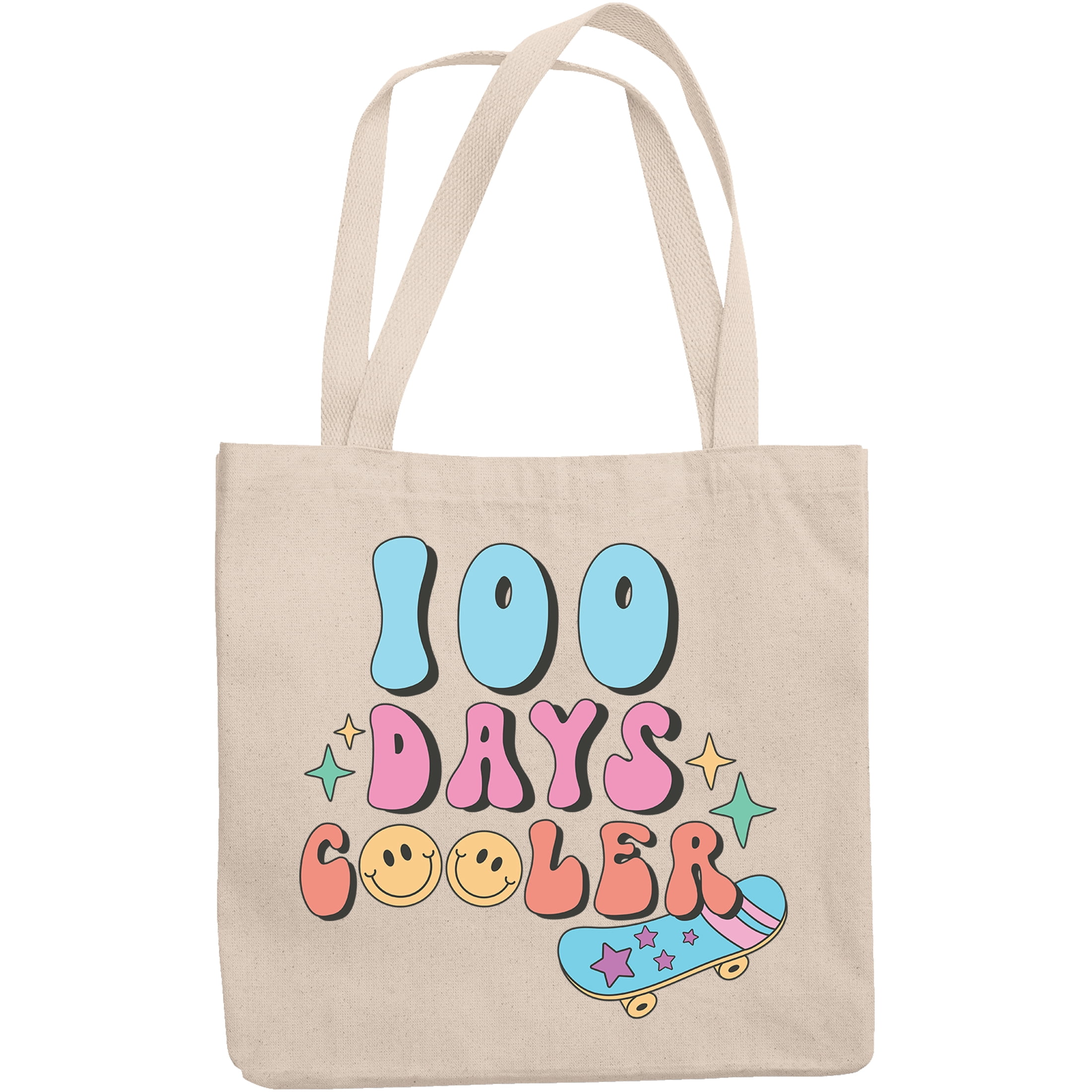 100 Days Cooler, Retro School Themed Art Merch Gift, 12oz Canvas Tote ...