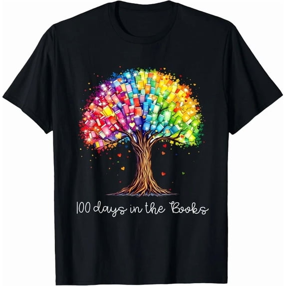 100 Days In The Books Reading Teacher 100Th Day Of School Gift Unisex T ...