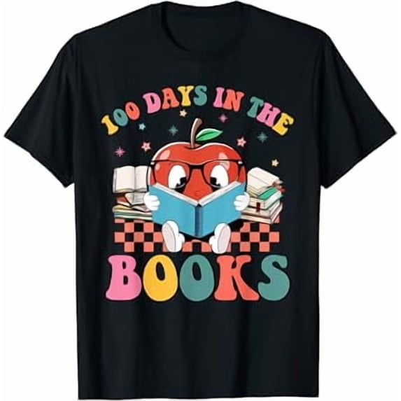 100 Days In The Books Reading Teacher T-Shirt - Walmart.com