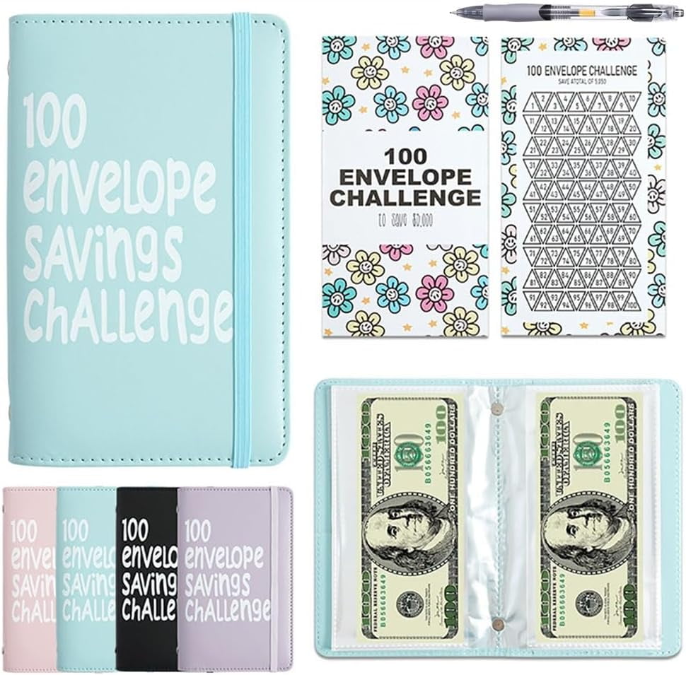 100 Days Money Saving Challenge Coin Envelope Budgetstorage Book, 100 ...