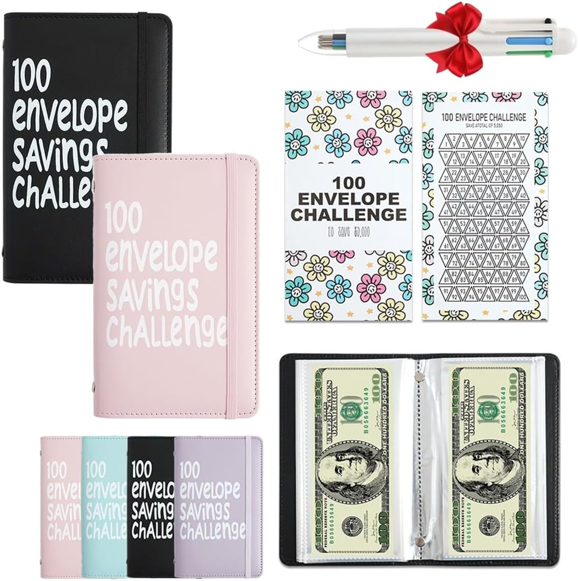 100 Days Money Saving Challenge Coin Envelope Budgetstorage Book, Fun ...