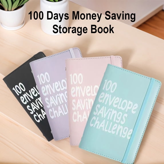 100 Days Money Saving Challenge Storage Book, Large Capacity Savings ...