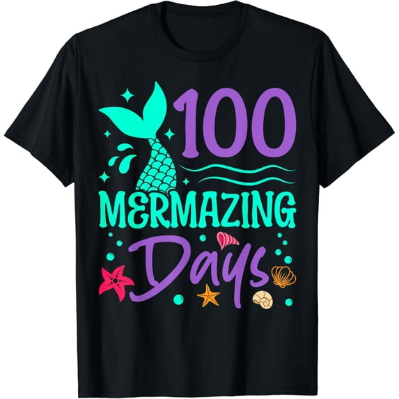 100 Days Of School Cute 100 Mermazing Days Of School Mermaid T-Shirt ...