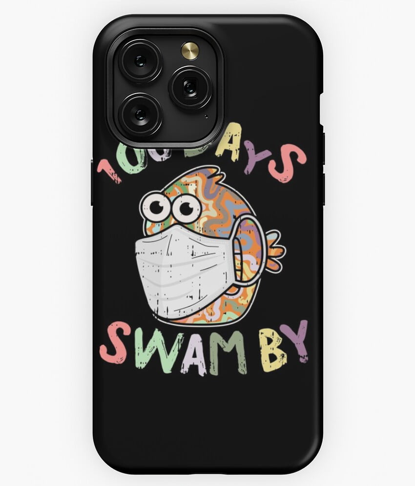 100 Days Of School Face Mask Fish G4751 Phone Case for iPhone17 16 15 ...