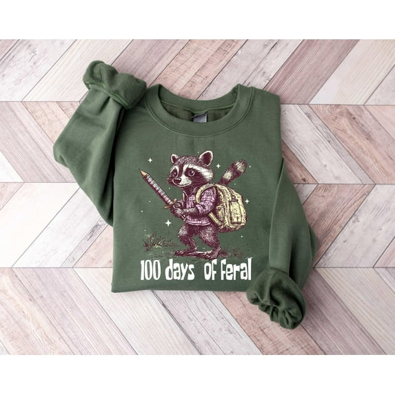 100 Days Of School Feral Shirt, Happy 100 Days Of School Shirt, Teacher ...