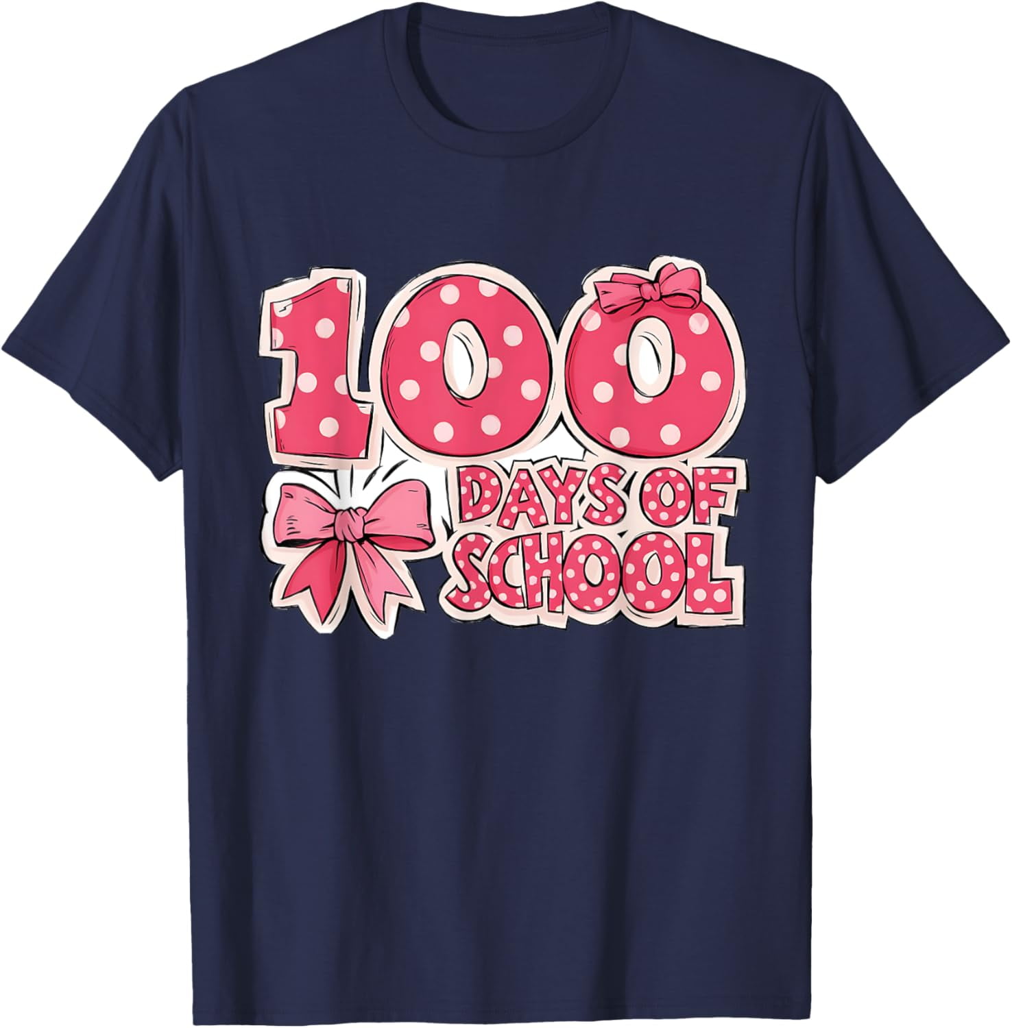 100 Days Of School Girls Coquette Bow 100Th Day Of School T-Shirt Unisex S-5XL Hot Trending ...