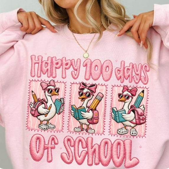 100 Days Of School Goose Yarn Crochet , Latch Hook Coquette Bow Pencil ...