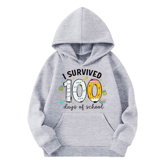 100 Days Of School Kids' Sports Hoodies Sweatshirt Pencil Back To ...