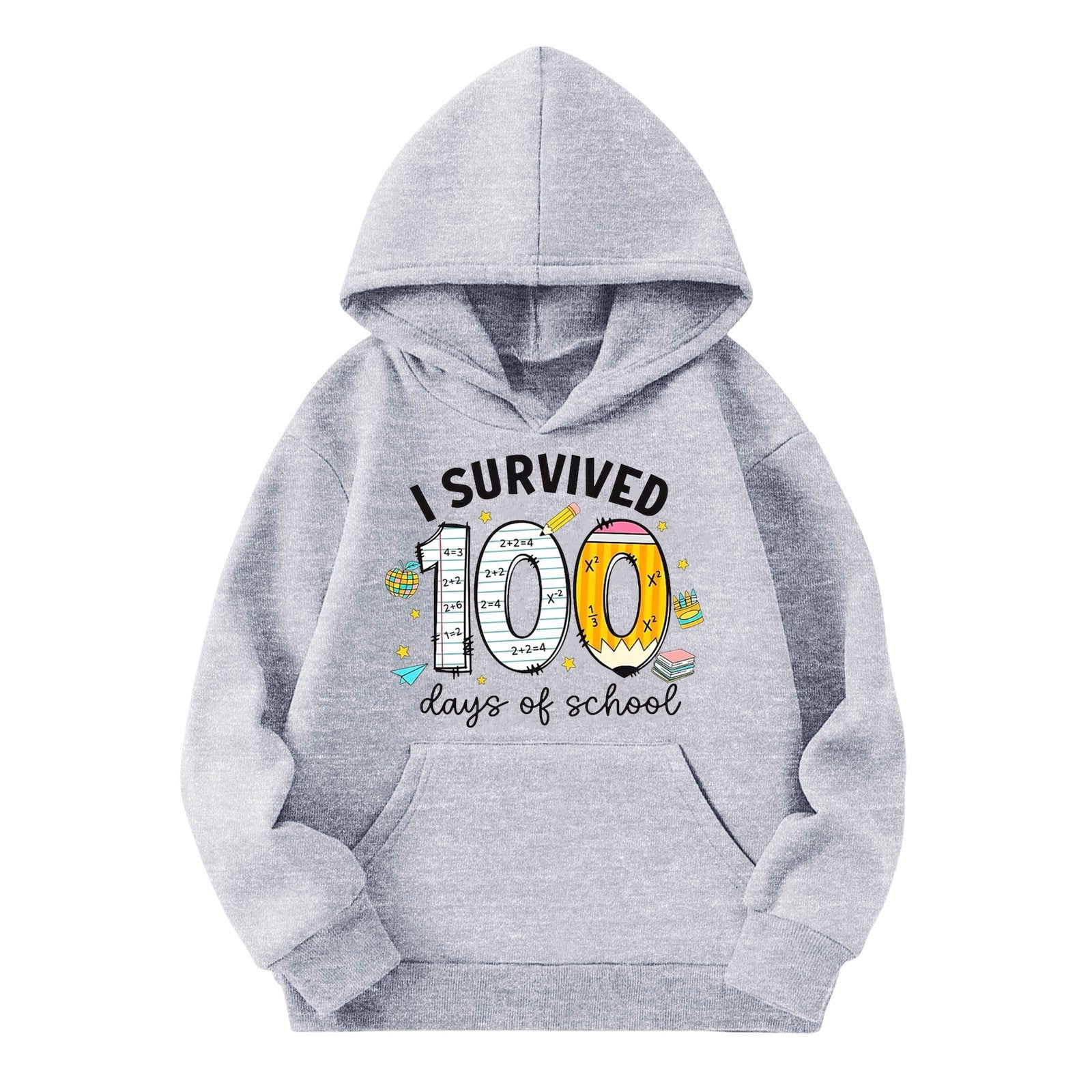 100 Days Of School Kids' Sports Hoodies Sweatshirt Pencil Back To ...