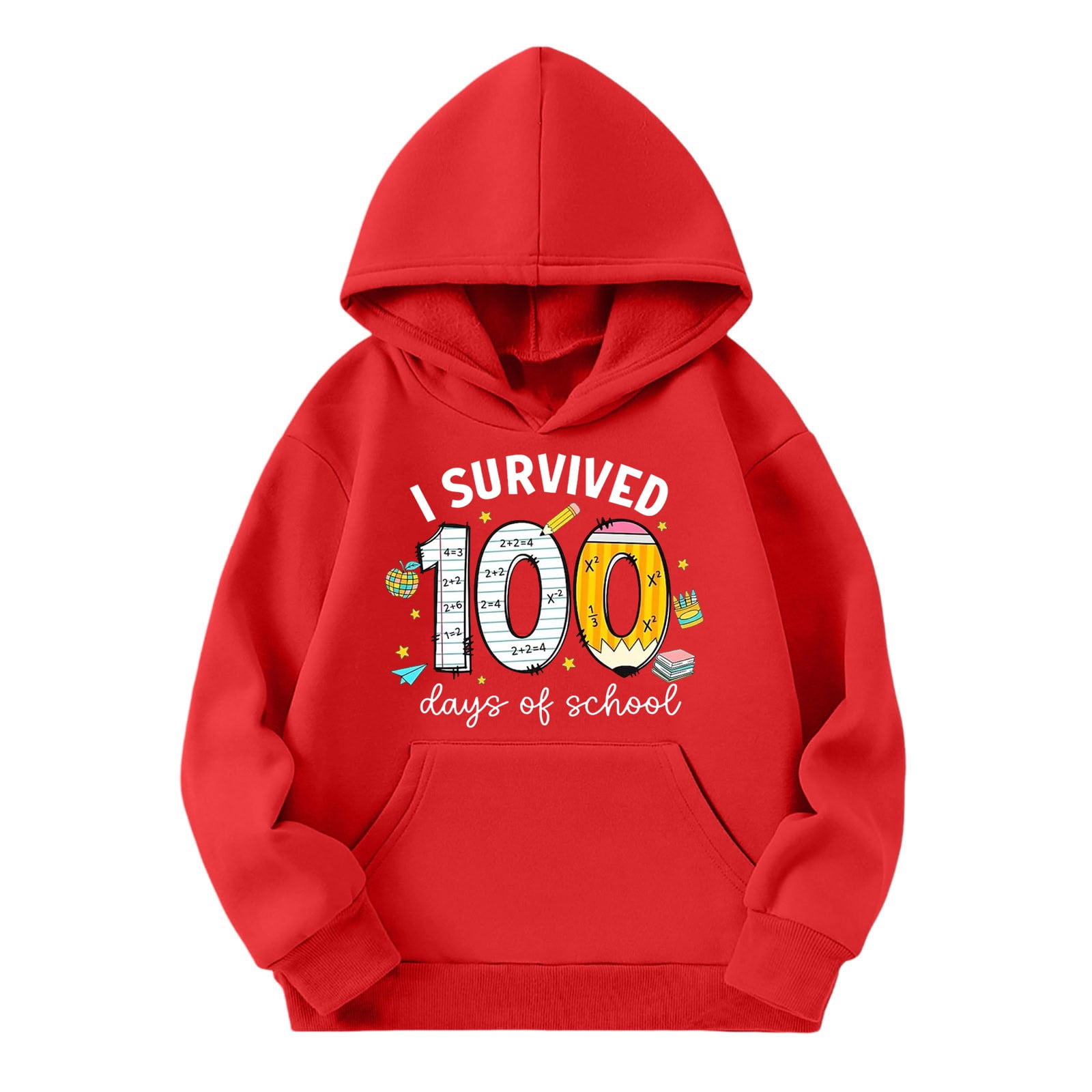 100 Days Of School Kids' Sports Hoodies Sweatshirt Pencil Back To ...