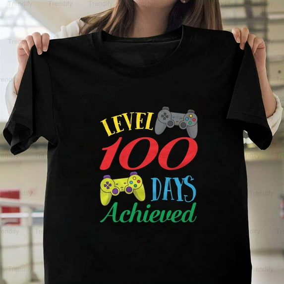 100 Days Of School Level Achieved Video Gaming Smarter 100th H27602 T ...