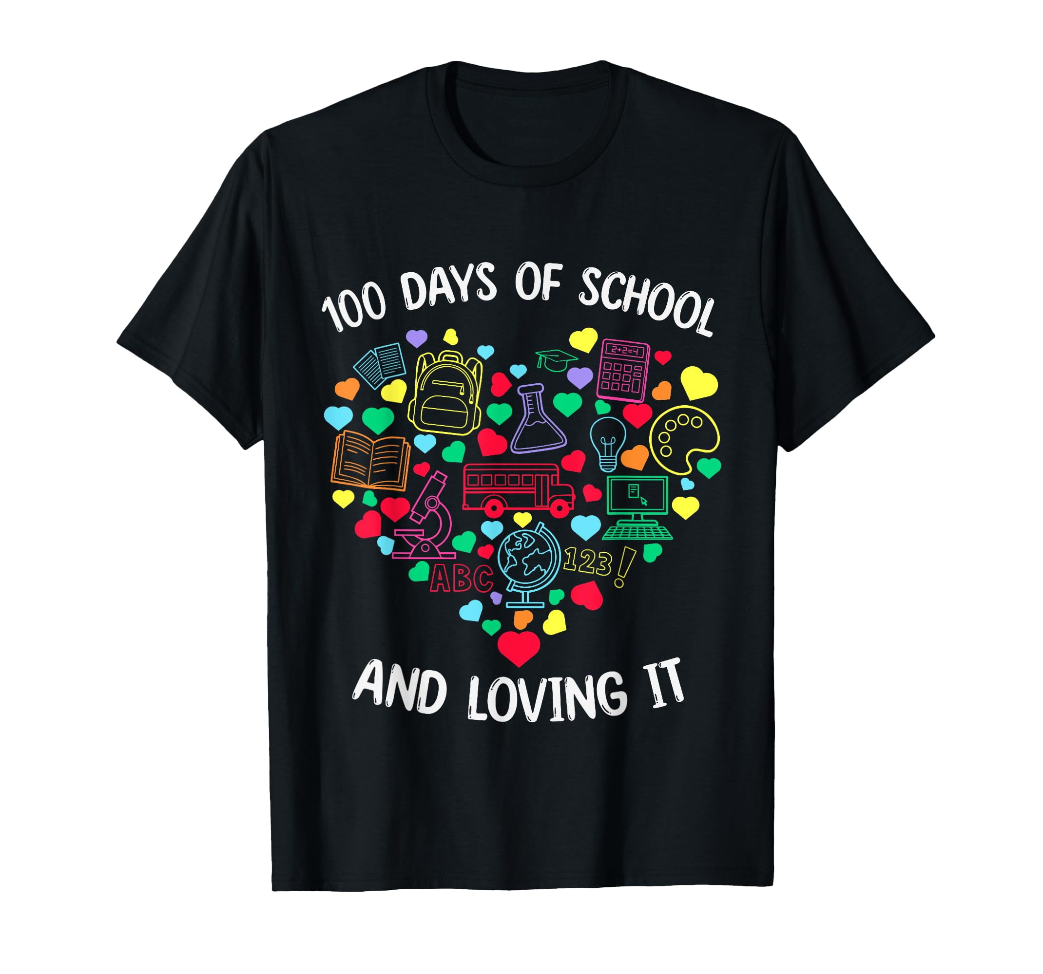 100 Days Of School Loving It Heart Teacher 100th Day T-Shirt - Walmart.com