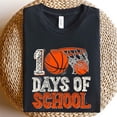 100 Days Of School Shirt Basketball Theme Elementary Student Gift Tee ...