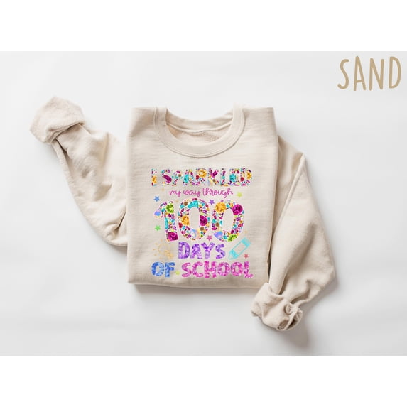 100 Days Of School Shirt, I Sparkled My Way Tee, Cute Teacher T-Shirt ...