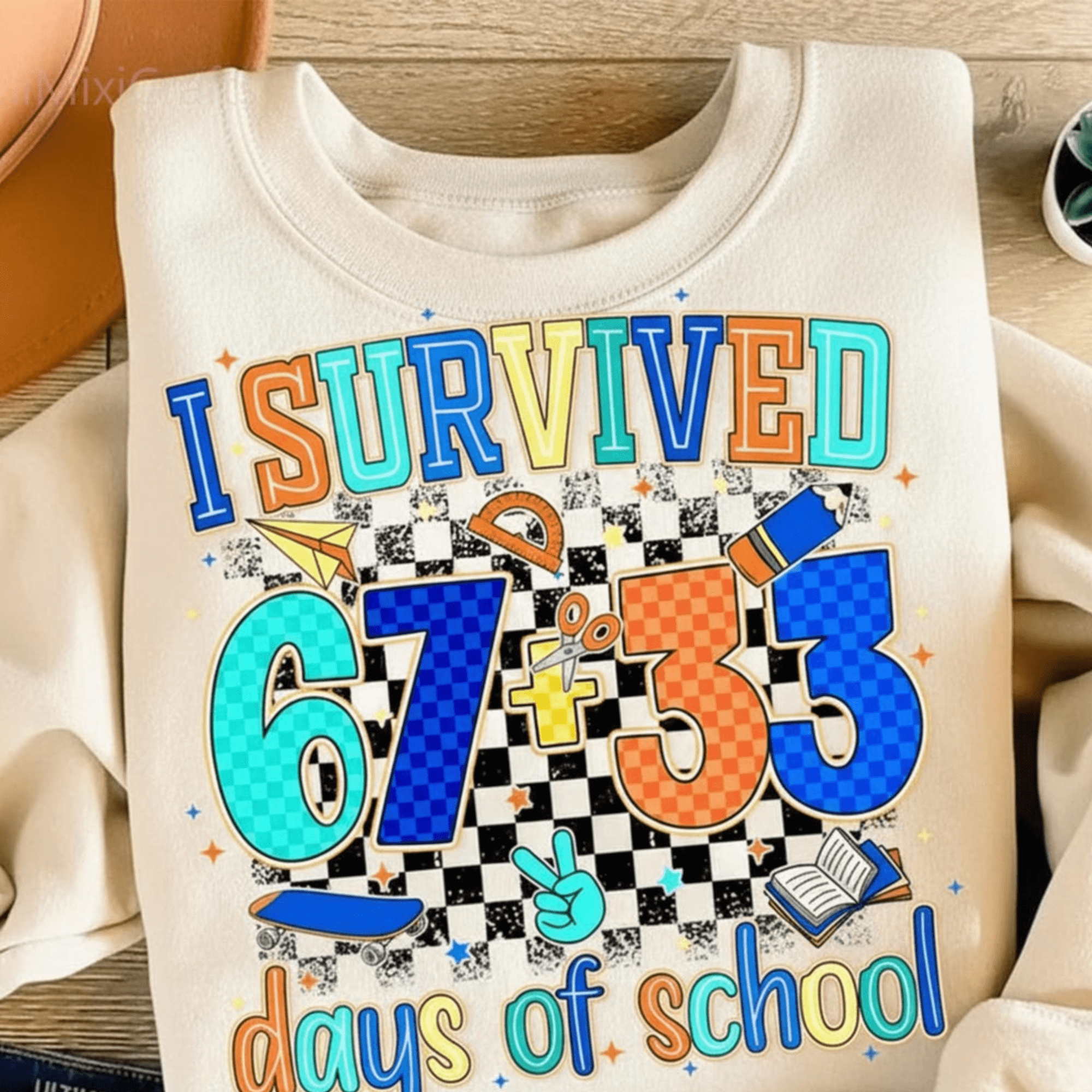 100 Days Of School Sweatshirt Checkered Teacher Student Classroom ...