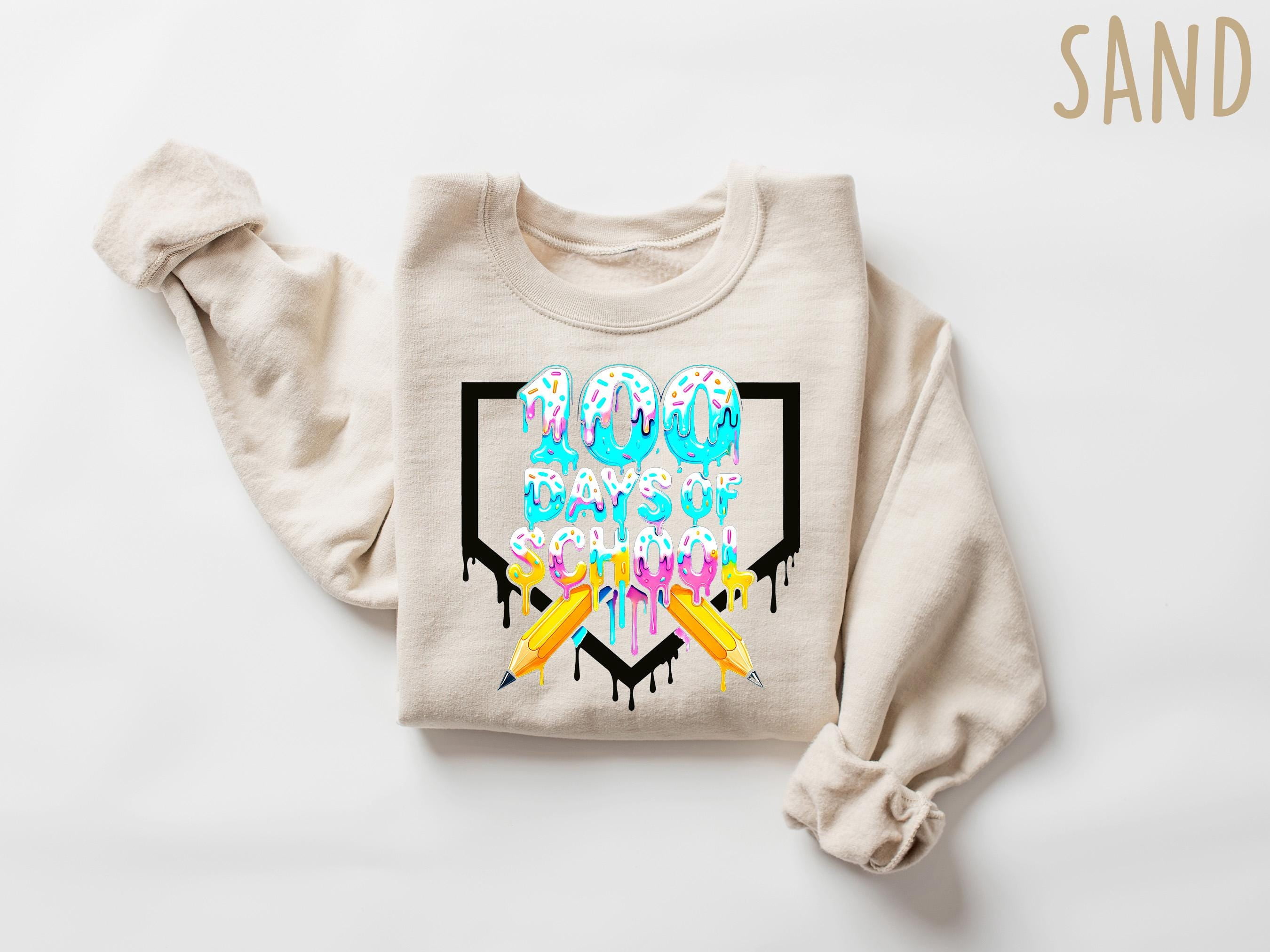 100 Days Of School Sweatshirt, Teacher Crewneck, Student 100th Day ...