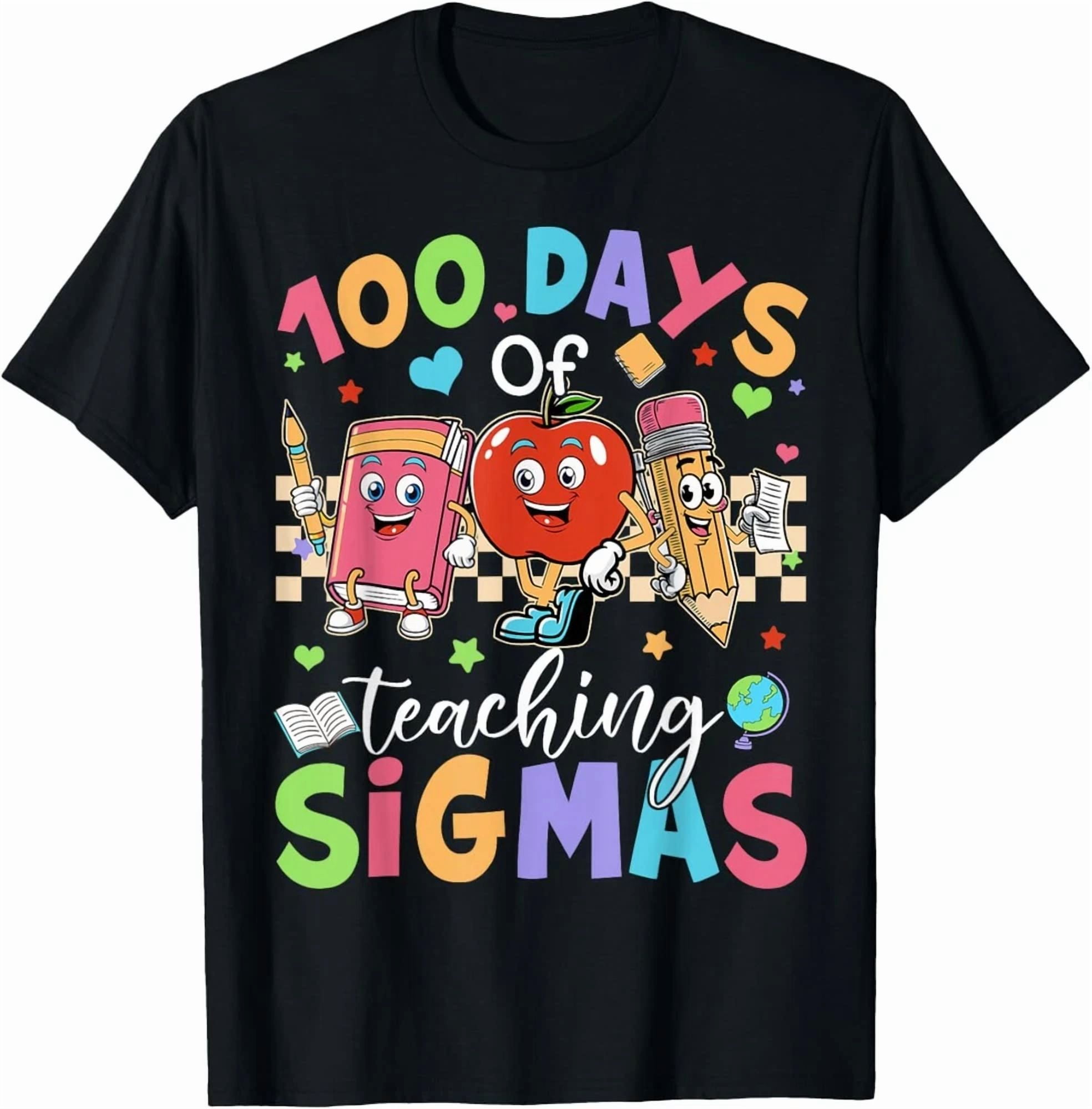100 Days Of School Teacher Slang Gen Alpha Sigma Rizz Humor Unisex T ...