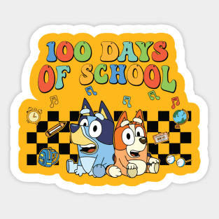 100 Days Of School Bluey And Bingo Sticker Bluey Stickers For Kids ...